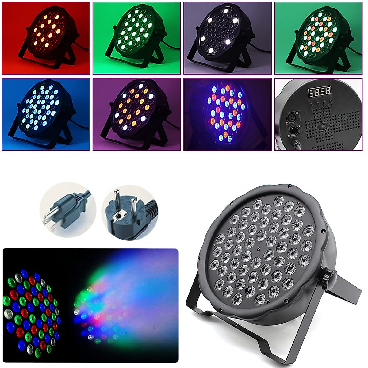 54x3W LED Stage Light DJ Par RGBW Light 162W DMX Par Lighting for Home Wedding Party Church Concert Dance
