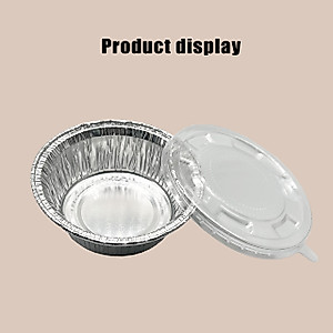 AIDUZETY 5" Foil Baking Pans with Lids - Perfect for Baking and Storing Food (30Pack)