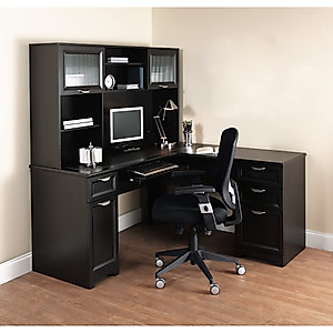 Realspace® Magellan 59"W L-Shape Corner Computer Desk, Espresso