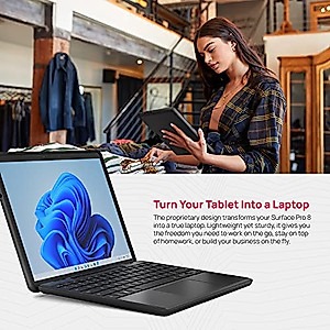 Brydge SP MAX+ Rugged Keyboard and Case for The Microsoft Surface Pro 8, Durable and Wired Case and Keyboard with Precision Touchpad for Surface Pro 8