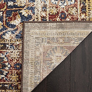 SAFAVIEH Bijar Collection Area Rug - 9' x 12', Brown & Rust, Traditional Oriental Distressed Design, Non-Shedding & Easy Care, Ideal for High Traffic Areas in Living Room, Bedroom (BIJ652D)