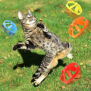 15 Pieces Cat Fetch Toys Colorful Flying Propellers Cat Chasing Flying Propeller Cat Playing Toy for Interactive, Exercising, Training, Hunting, Chasing, Batting, 5 Colors
