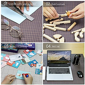 WUTA Self Healing Sewing Mat, New Fabric Cutting Mat, Leather Cutting Board Sewing Table Mats A5 Professional Double-Sided Cutting Mat (9 x 6 inch)