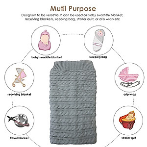 Newborn Baby Swaddle Blanket Fleece Stroller Wrap Nap Blanket Plus Velvet,Baby Kids Toddler Thick Knit Soft Warm Blanket Swaddle Sleeping Bag Sleep Sack Stroller