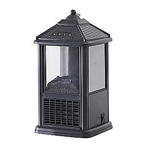 Portable Little Small Electric Fireplaces Space Heaters for Indoor Use Freestanding Bedroom Mini Electric Space Fireplace Heaters Stove with Flame Thermostat Timer Remote Control Overheat Protection