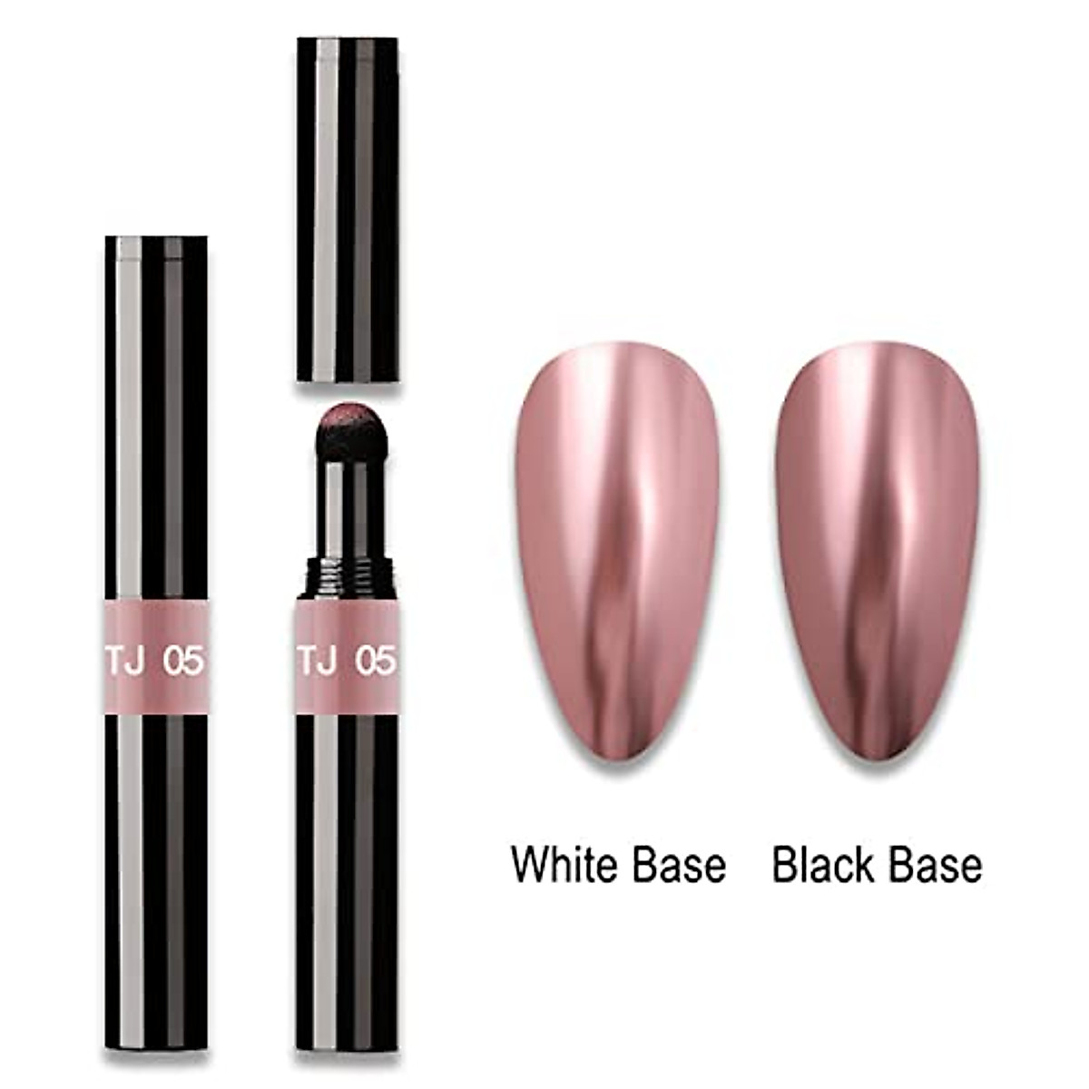 RoseFlower 12 Colors/Set Chrome Nail Powder Pen Holographic Nails Powder with Mirror Effect, Manicure Cushion, Neon Holographic Metallic Luster Powder Aurora Effect Pigment Glitter Fine Nail Art