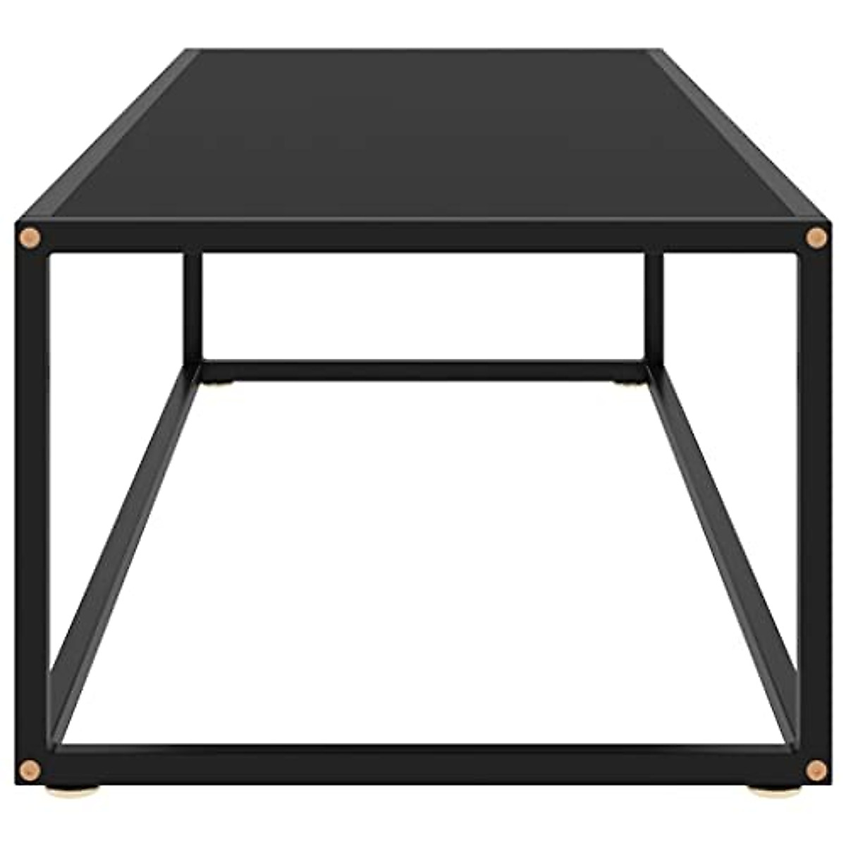 QJBSAVVA Coffee Table Black with Black Glass 47.2"x19.7"x13.8",Bedside Tables Side Tables End Tables Entrance Tables Suitable for Meeting Rooms, Reception Rooms, Offices