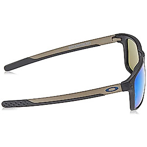 Oakley Men's OO9384 Holbrook Mix Rectangular Sunglasses, Steel/Prizm Sapphire Iridium Polarized, 57 mm