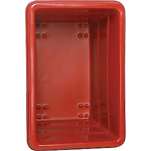 Global Industrial 8 Bushel Plastic Bulk Box Truck, Steel Chassis Base, Red, 33-3/10"L x 24-3/5"W x 27-2/5"H