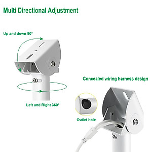 USIDAER Surveillance Security Camera Mount Bracket, Adjustable Universal Wall Mount for CCTV/IP/Dome Cameras with J Shape Mount (1 Pack)