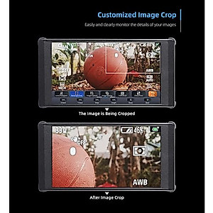 Portkeys PT6 DCI-P3 IPS Touchscreen 5.2'' On-Camera Field Monitor with 1080P 60 HDMI Output, 4K HDMI 30p Input, 3D LUT Out, Peaking Frame, Image Crop, Stretch Effect(Vertical), Peaking Frame