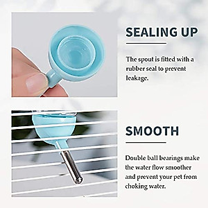 2 pcs Guinea Pig Water Bottle No Drip, 8.8oz Hamster Water Feeder with Filter Chew-Proof Automatic for Rat Hedgehog Ferret Chinchilla Bunny Mice