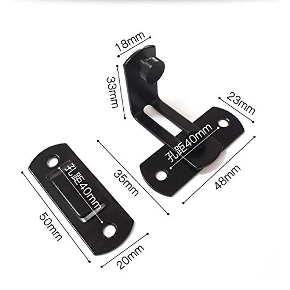90 Degree Stainless Steel Bolt Special Door Lock, Right Angle Lock, flip Door Lock, arc Door Buckle, Wood Fence Door Lock