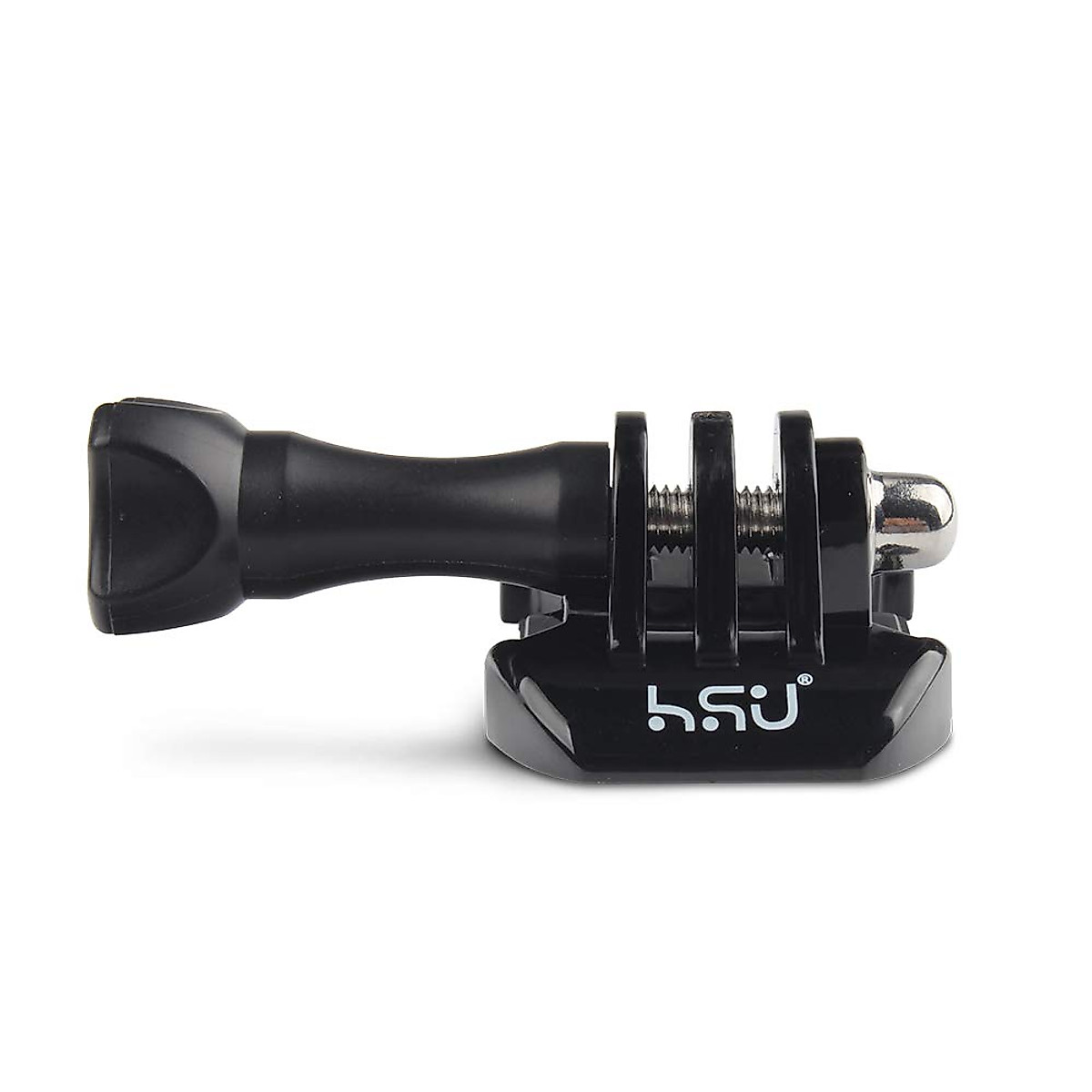 HSU Quick Release Buckle Clip Basic Base Mount, Long Thumb Screw Accessory Kit for GoPro Hero 13 12 11 10 9 8 7 6 5 4 3+ 3 AKASO Campark and Other Action Cameras (4 Pack, Black)