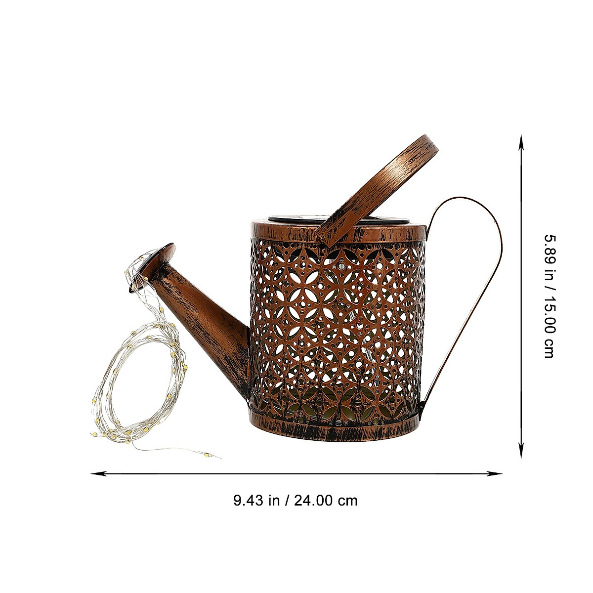 OSALADI Solar Watering Can Lights Outdoor Firefly Bunch Lights Waterfall Fairy Lights Garden Art Lamp with Stake for Home Garden Yard Lawn