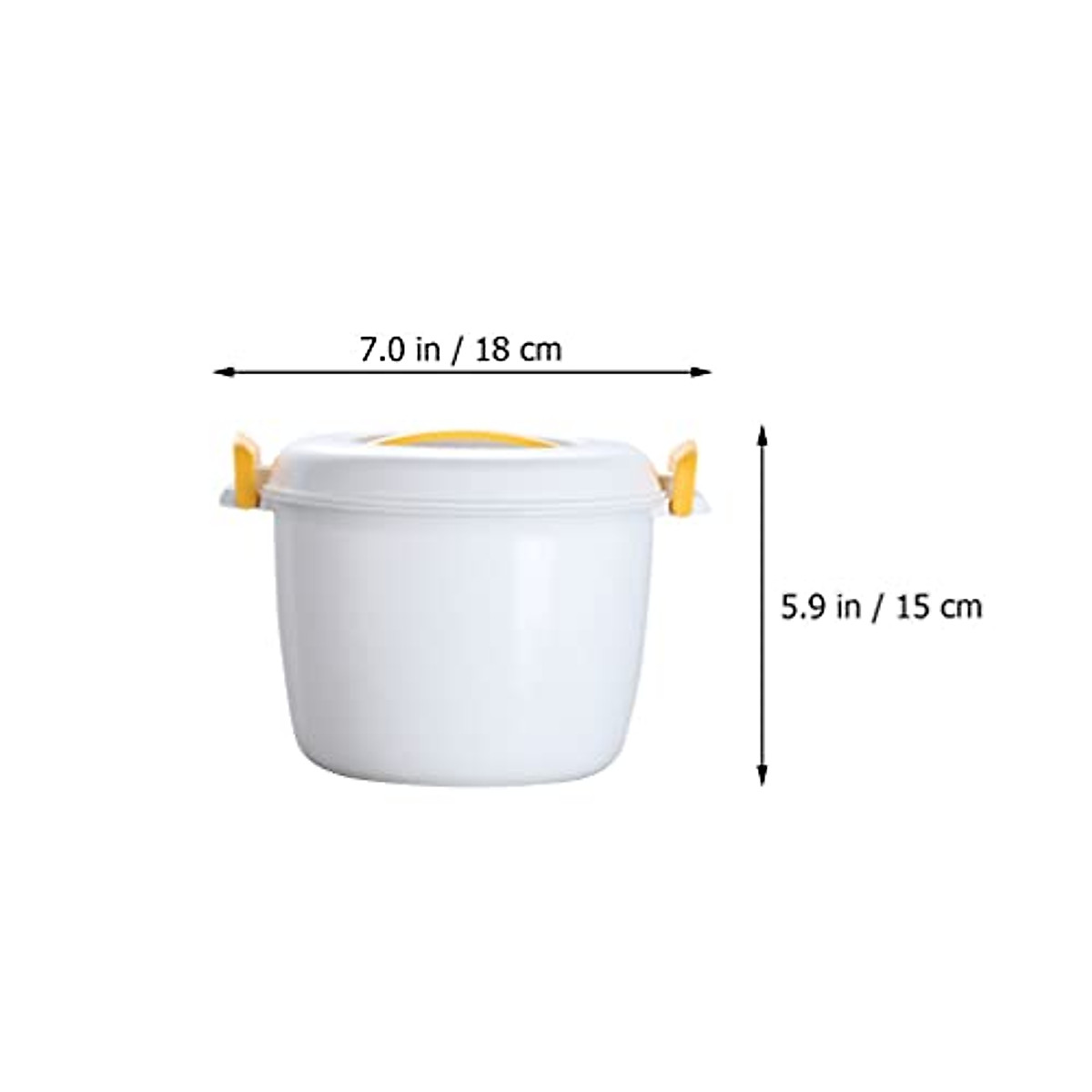 Luxshiny Microwave Pressure Cooker Microwave Rice Cooker Mini Rice Cooker Portable Steamer Pasta Cooker Food Steamer Pot for Cooking Soup Rice Stews and Oatmeal Yellow S Microwave Pasta Pot