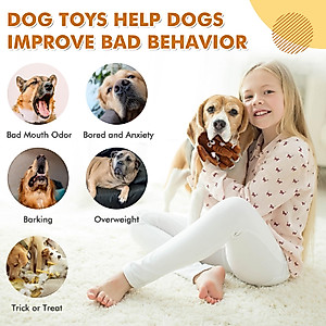 Letsmeet Interactive Plush Dog Squeaky Toys Fun Puppy Toy with Crinkle Paper for Interactive Chew and Play Beat Boredom with This Dog Puzzle Toy for Small Medium Large Dogs