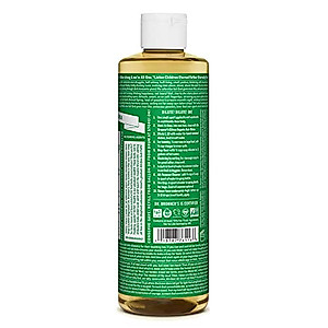 Dr. Bronner’s - Pure-Castile Liquid Soap (Almond, 16 ounce) - Made with Organic Oils, 18-in-1 Uses: Face, Body, Hair, Laundry, Pets and Dishes, Concentrated, Vegan, Non-GMO