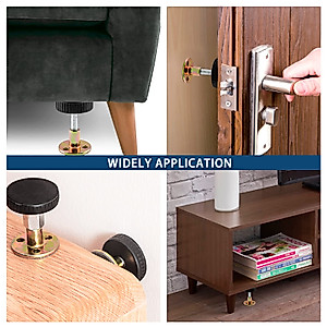 Litoexpe 4 Pcs Adjustable Threaded Bed Frame Anti-Shake Tool, Headboard Stoppers Bedside Anti Shake Tool for Beds, Cabinets, Sofa (30-42mm/ 1.18"-1.65")