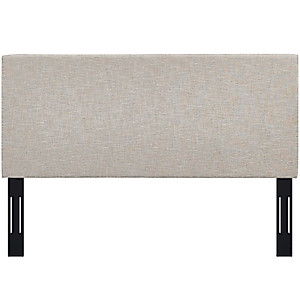 Modway Taylor Full/Queen Upholstered Linen Fabric Headboard, Beige