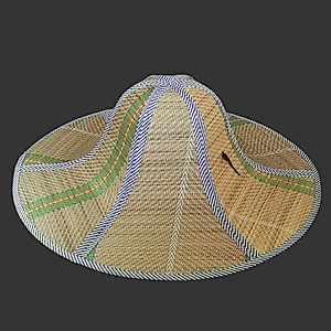 YYJINGYOU Straw hat Sun Hats for Men Beach hat Straw Life Jacket Sunhat Foldable and Rolled up Yellow, 5 1/8-5 3/8