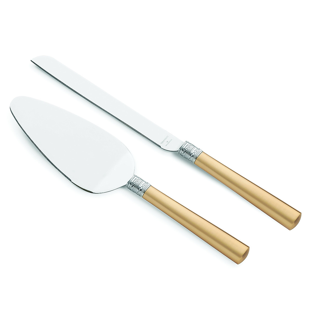 Wedgwood Vera Wang with Love Cake Knife and Server, Gold