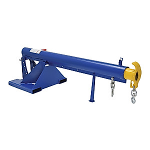 Vestil LM-OBT-6-24 Orbit Telescoping Lift Boom, 6000 lb Capacity, 24" Fork Pocket Center, Overall LxWxH (in.) 32 x 86.625 x 27.6875, Overall Extended Length (in.) 146-5/8, Blue