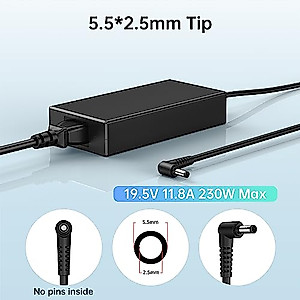 230W Charger Fit for MSI GS66 GS76 GS75 GS65 Stealth Power Supply, MSI Chicony A17-230P1A A12-230P1A P65 P75 AC Adapter