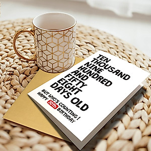 Funny 30th Birthday Card for Him Her, 30 Years Old Birthday Card, Happy 30th Birthday Card, 10958 Days Old But Who's Counting 30th Bday Card