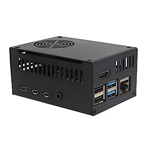 Geekworm X630-C1 Metal Case with Cooling Fan and 3pcs Aluminum Heatsink for Raspberry Pi 4 & X630 Only(Not Support C779/C790)