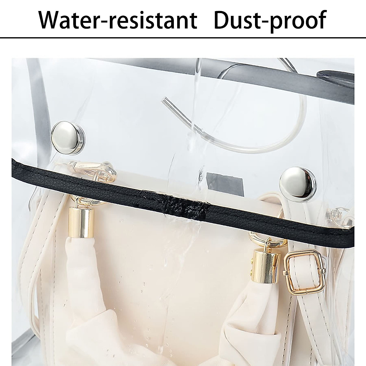 Holgosiu Handbag Dust Bag Clear Handbag Storage Transparent Handbag Organizer Clear Purse Storage Organizer Anti-dust Storage Bag for Closet PVC Handbag Dust Cover Clear Hanging Shelves, 3 Sizes