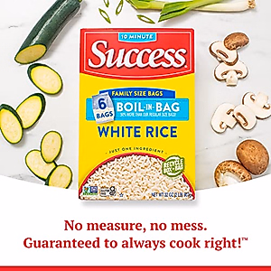 Success Boil-in-Bag Rice, White Rice, Quick and Easy Rice Meals, 21-Ounce Box