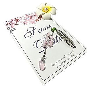 2 Pack Mental Feather Bookmark with Gift Box, Cute Leaf Bookmark Gift for Women Kid Student Teacher Book Lover (Purple and Pink Flower)