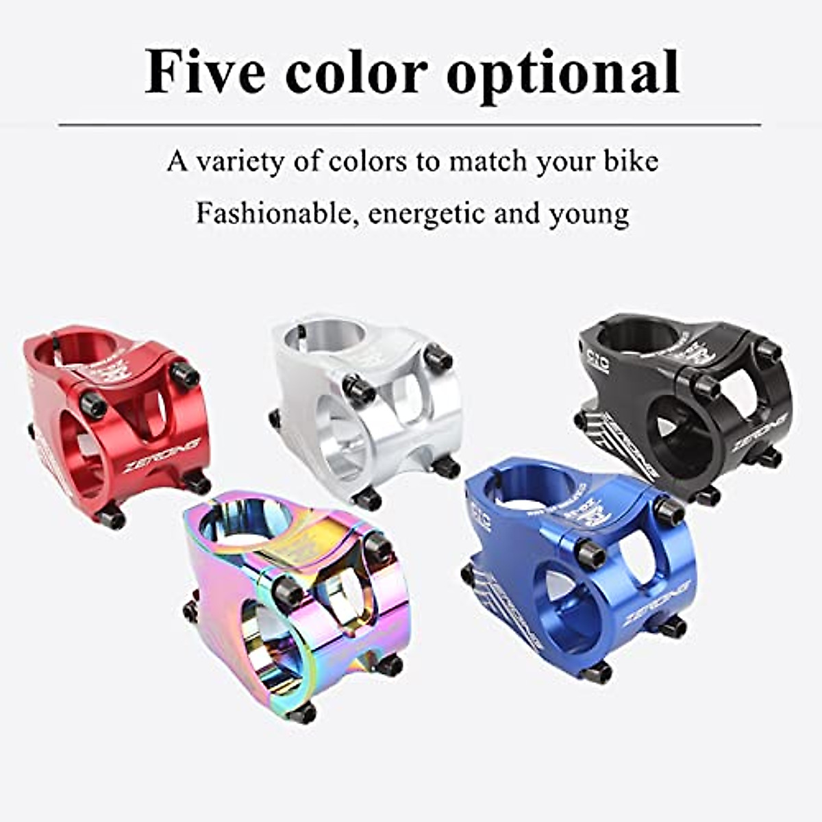 EVOSID Bicycle Handlebar Stem MTB CNC Power Short 35mm Mountain Bike Bridge 31.8 Pipe Cycling Stem Riser Table (Black)