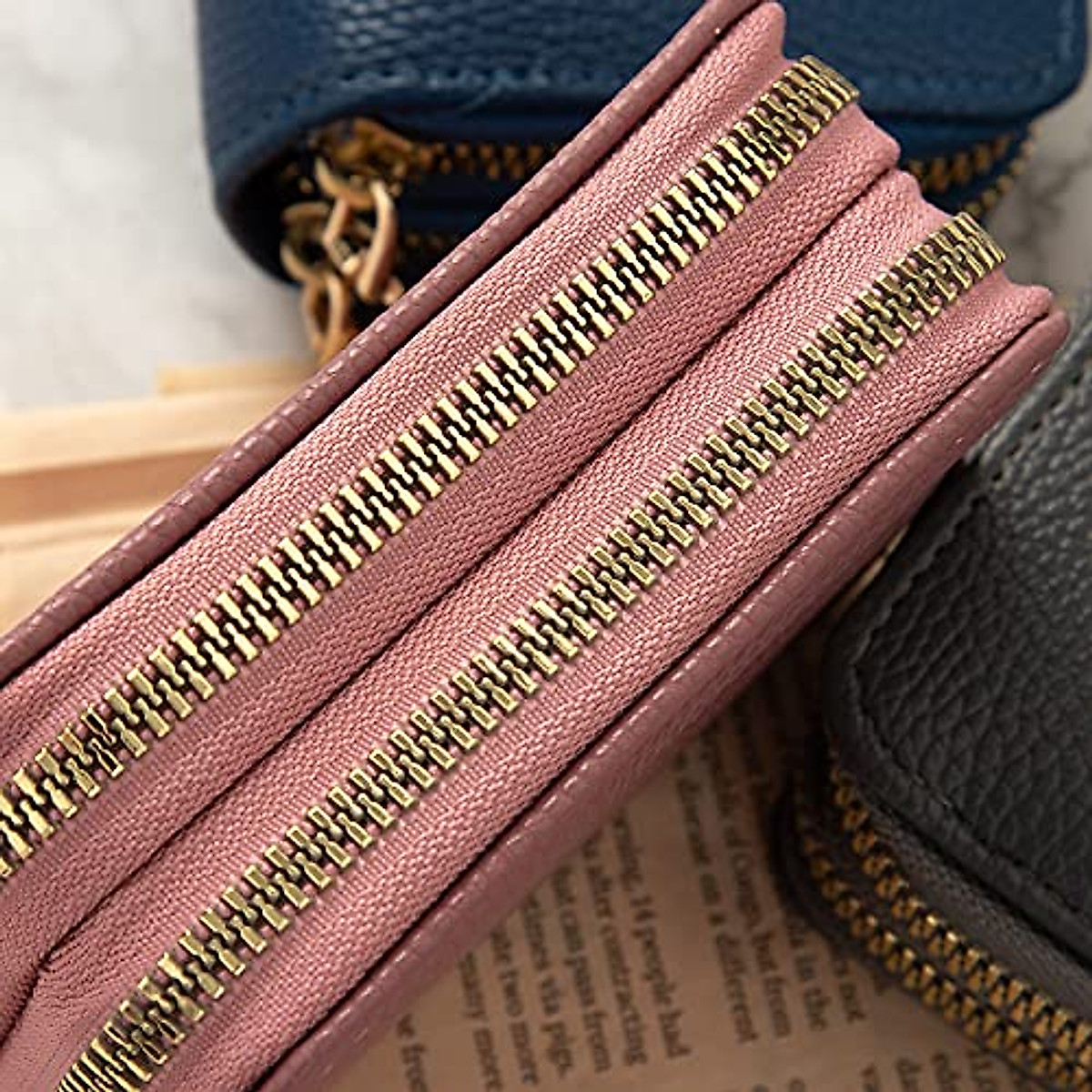 Tessem double zipper wallet Travel accessories wallets card sets of wallet Zero wallet youth fashion wallet purse women's gift