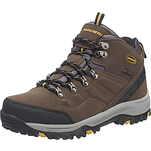 Skechers Men's Relment Pelmo Hiking Boot, Khaki, 10.5 X-Wide