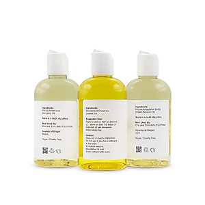 Sweet Almond Oil | Golden Jojoba Oil | Avocado Oil | Pack of 3 | Cold Pressed | Carrier for Essential Oils, Moisturizer for Skin, Face & Hair, Soap Making | 8 fl oz Each