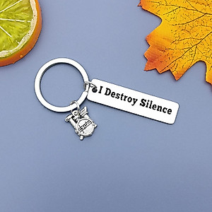 Drummer Gifts for Men Drum Keychain Music Note Keychain Music Keychain Percussionist Gifts Drum Player Band Gifts Musical Instrument Drum Jewelry Percussion Drum Gifts Birthday Christmas Gifts