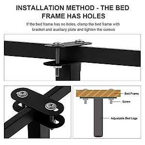 Skuehod Metal Adjustable Bed Legs Replacement Set of 4,Center Support Legs for Steel Bed Frame Slat Support (7"-13")