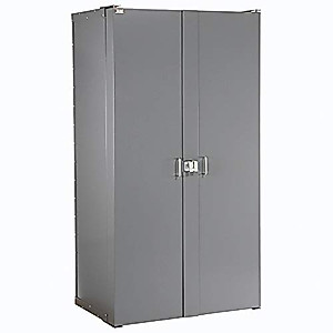 Global Industrial Bin Cabinet with 132 Yellow Bins, 38x24x72, Assembled