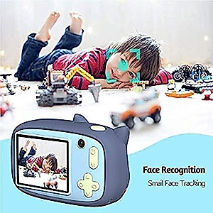 LKYBOA Digital Camera for Kids, 1080P Rechargeable Shockproof Kids Camera with 16GB SD Card for Boys Ideal Toy for 3-12 Years Old Girls
