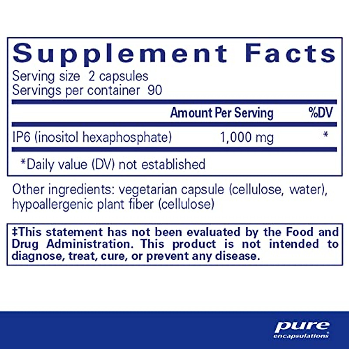 Pure Encapsulations IP6 (Inositol Hexaphosphate) | Hypoallergenic Antioxidant Support for Breast, Colon and Liver Cell Health | 180 Capsules