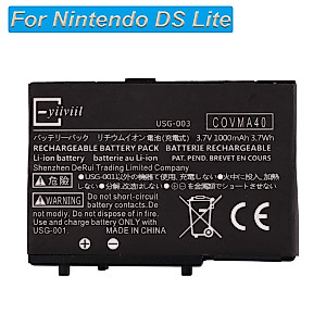 E-YIIVIIL Replacement Battery USG-003 Compatible with Nintendo DS DS Lite SAM-NDSLRBP