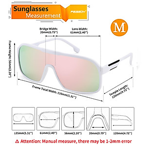 FEISEDY Fashion Polarized Sunglasses Oversized One Piece Reflective Lens Sports Sun Glasses B0122