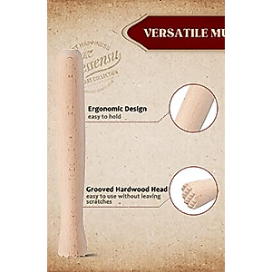 KITESSENSU Muddler for Cocktails, Wooden Muddler, Durable cocktail muddler, Excellent Choice for Mojitos, Caipirinhas, Fruits, Herbs, Spices Based Drinks