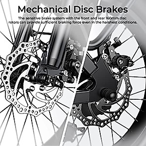 Foldable Electric Bicycles, 750W Brushless Motor, 48V 15AH Removable Battery, Electric Bike with Shimano 7 Speed Derailleur, Ebike for Adults