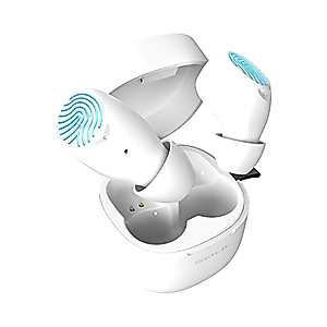 Soul S-Track Wireless Earbuds with Charging Case - Water Resistant, Sport Earbuds + 7 Hour Charge Time - Incredibly Lightweight Wireless in Ear Headphones - Earbuds Wireless Bluetooth - Pearl White