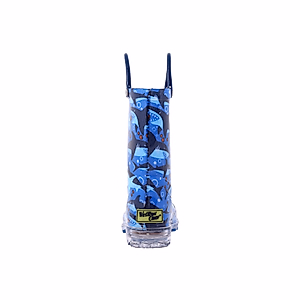 Western Chief Kids Light-Up Waterproof Rain Boot, Blue 8 M US Toddler