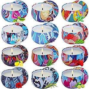 TTRWIN Scented Candles Gift Set,12 Pack Relaxing Aromatherapy Scented Candles for Women, 100% Soy Candles Stress Relief Candles for Home Scented, Ideal for Birthday, Valentine's Day, Mother's Day
