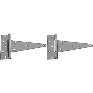 National Hardware N128-900 286 Extra Heavy T Hinges in Zinc, 10" (Pack of 2)